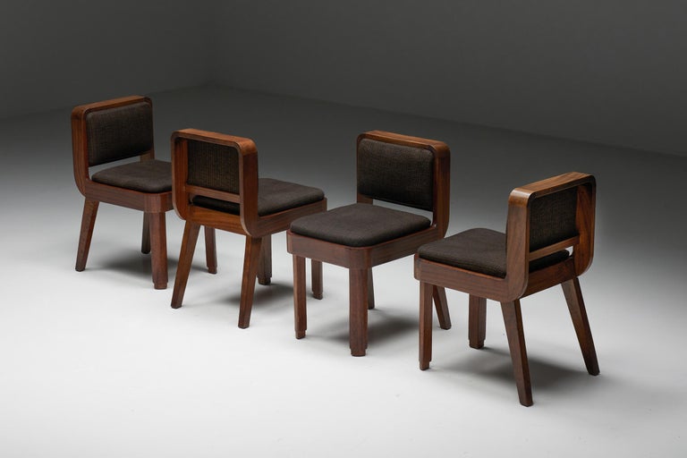Art Deco Dining Chairs by John Van Zeeland, Belgium, 1930s For Sale at ...