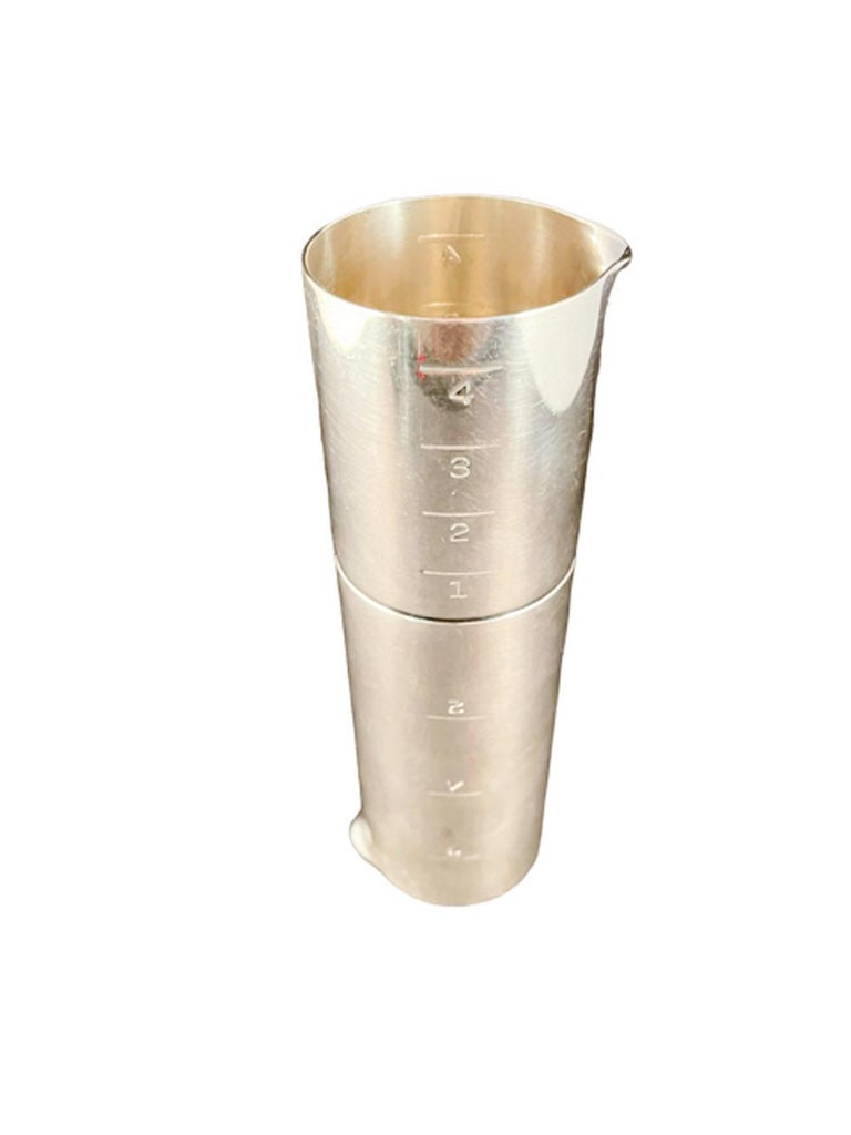 Art Deco Double Sided Jigger 4oz and 8oz Capacities, Silver Plate, by ...