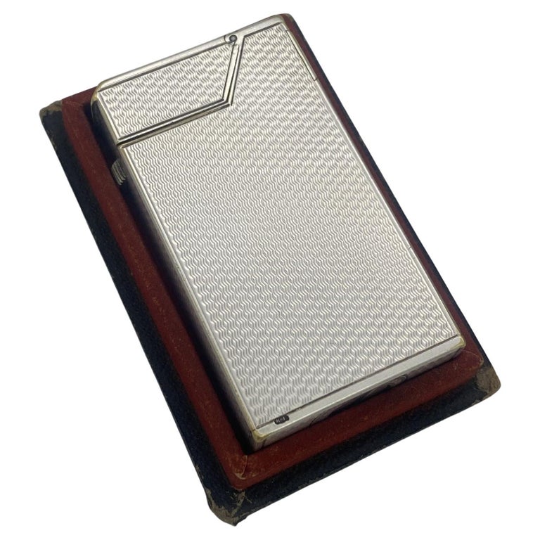 Art Deco Dunhill Silver Plate Broadboy Lighter in Original Box For Sale ...
