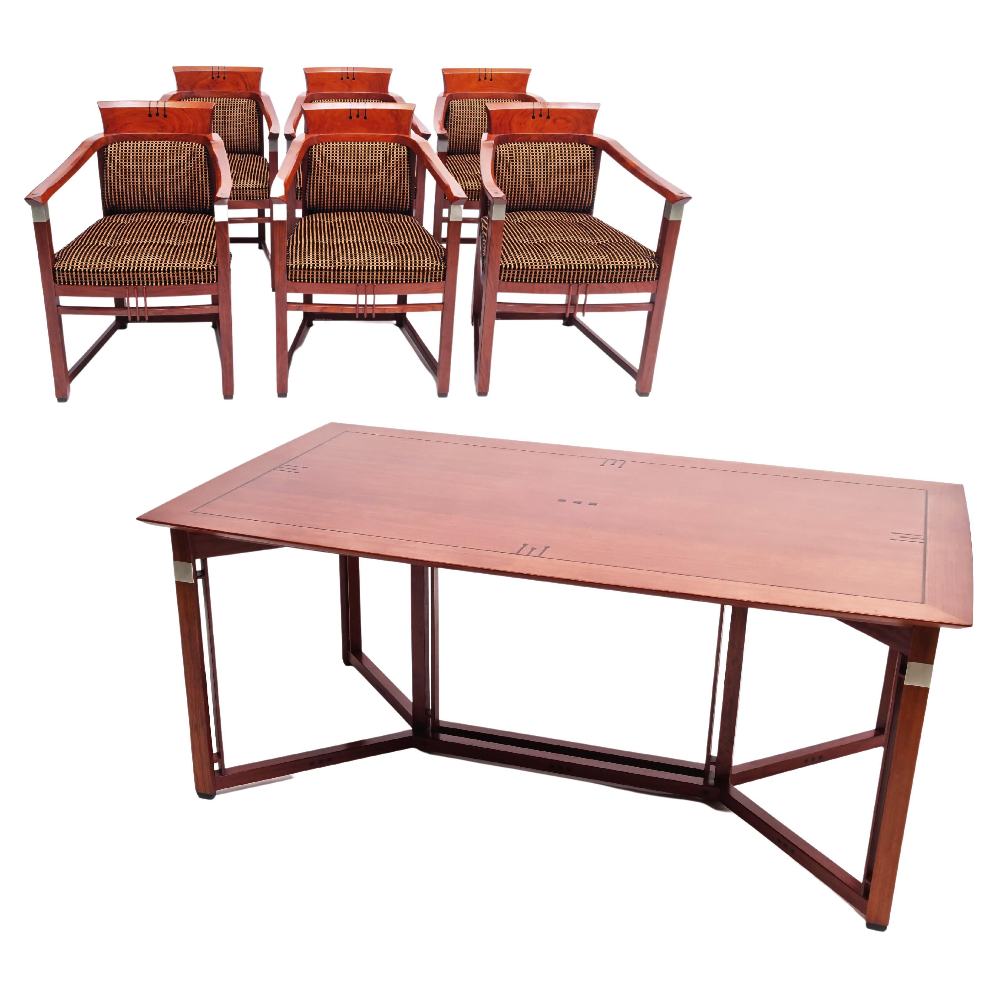 Donghia London Laurent Eight Foot Dining Room Table and Six Henredon ...