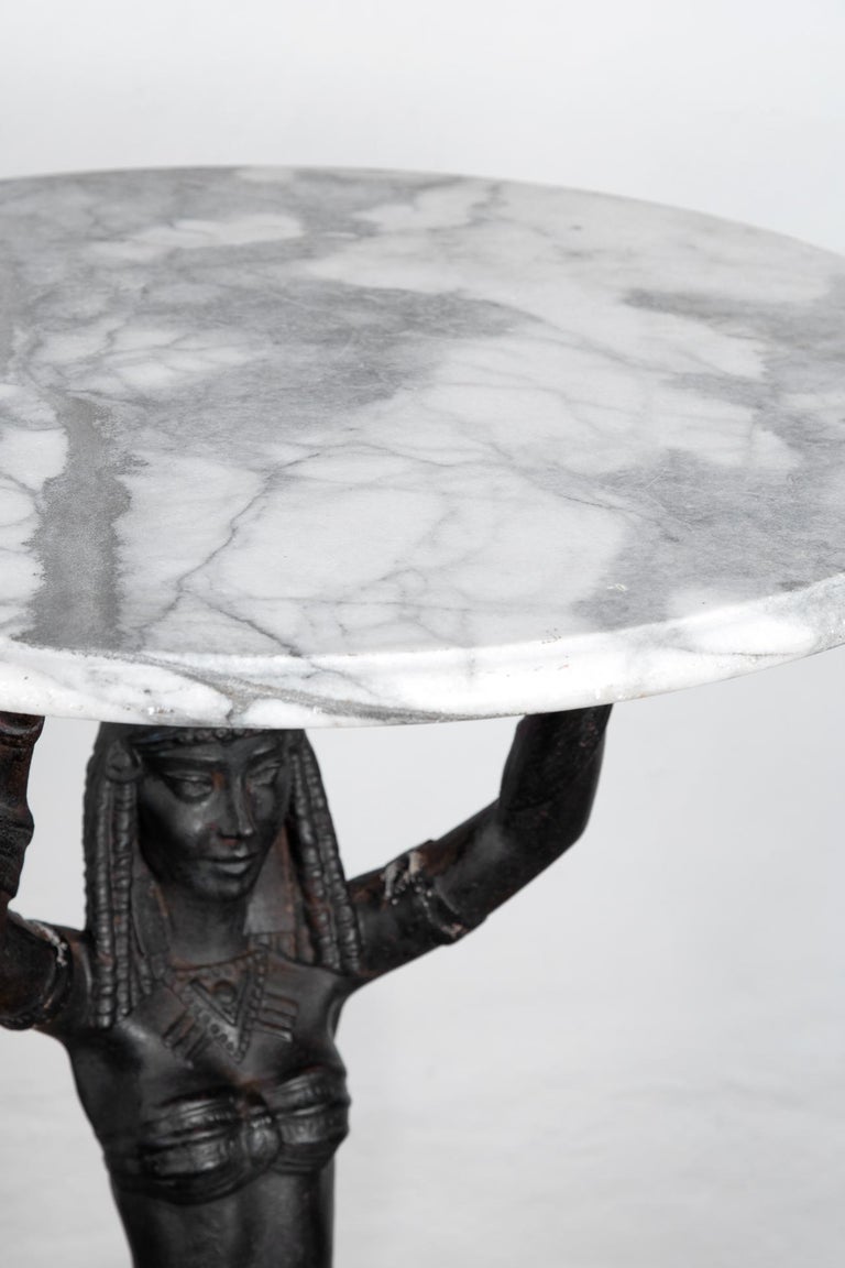 Art Deco Egyptian Cast Iron Revival Table, circa 1930 For Sale at 1stDibs