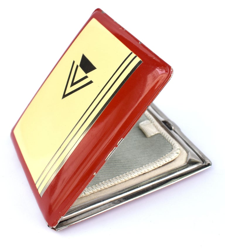 Art Deco Enamel Compact and Comb, c1930 For Sale at 1stDibs