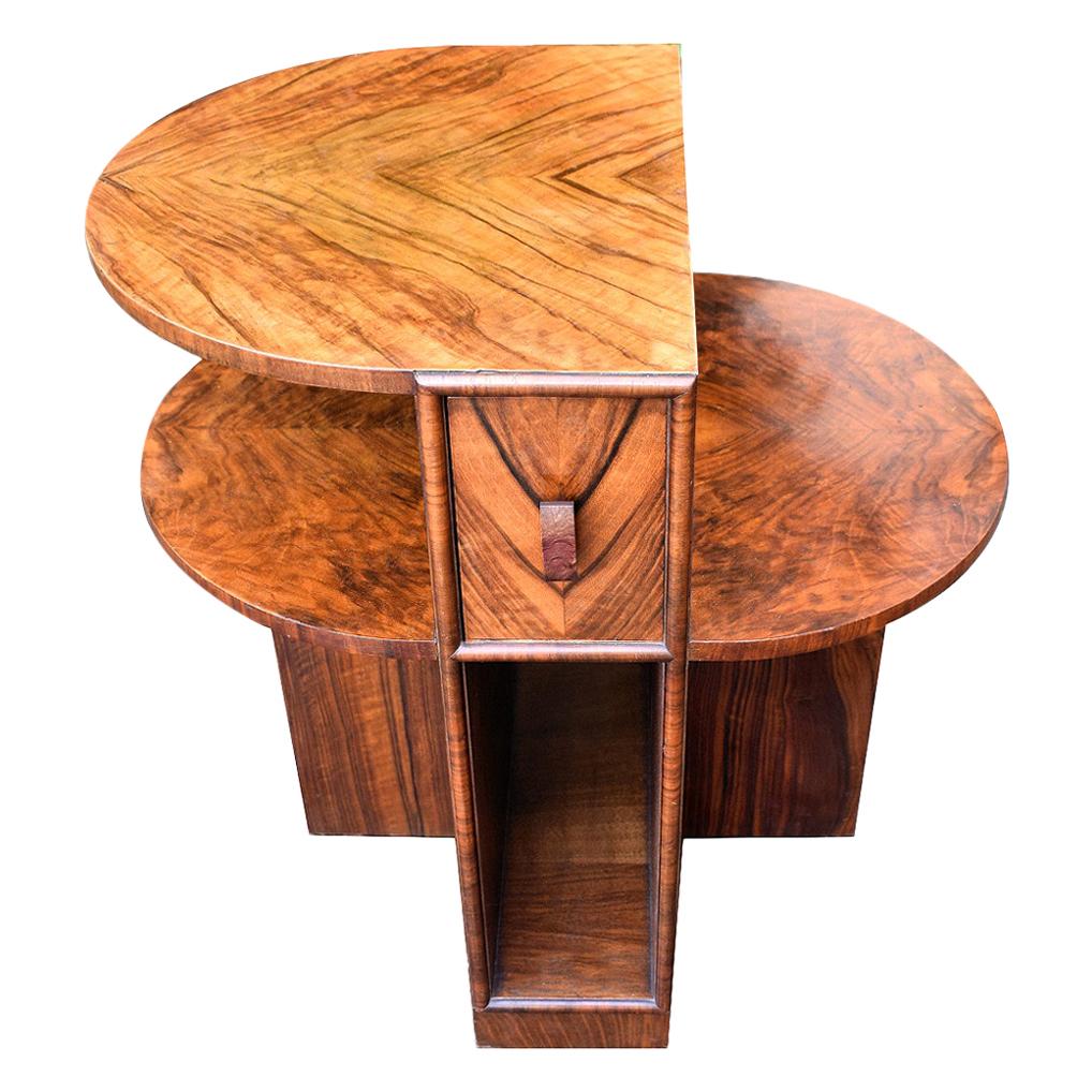 Art Deco English Burl Walnut Sectional Table at 1stDibs
