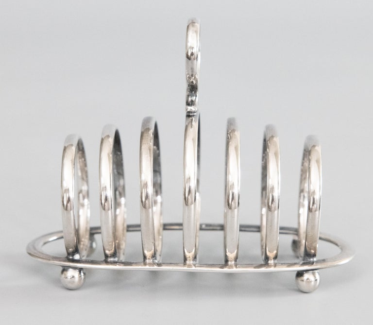 Art Deco English Mappin and Webb Silver Plate Toast Rack For Sale at ...