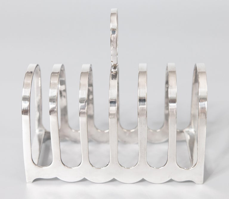 Art Deco English Mappin and Webb Silver Plate Toast Rack For Sale at ...