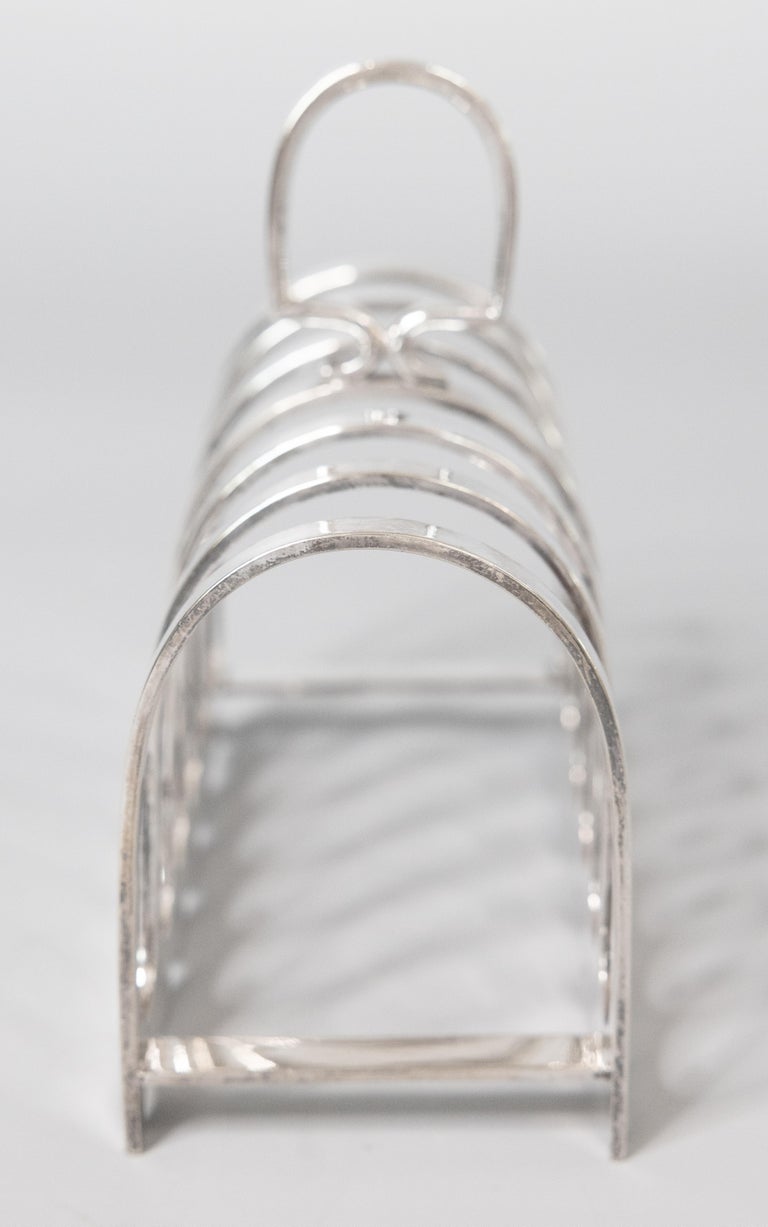 Art Deco English Mappin and Webb Silver Plate Toast Rack For Sale at ...