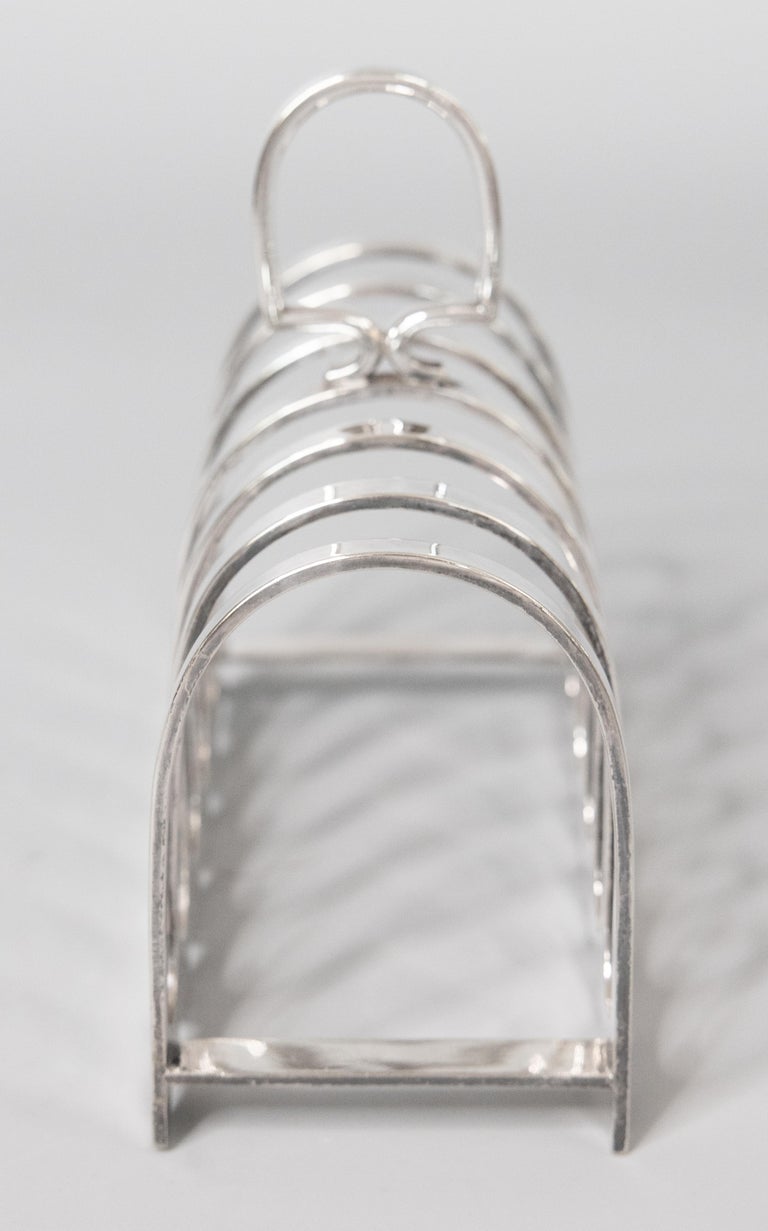 Art Deco English Mappin and Webb Silver Plate Toast Rack For Sale at ...