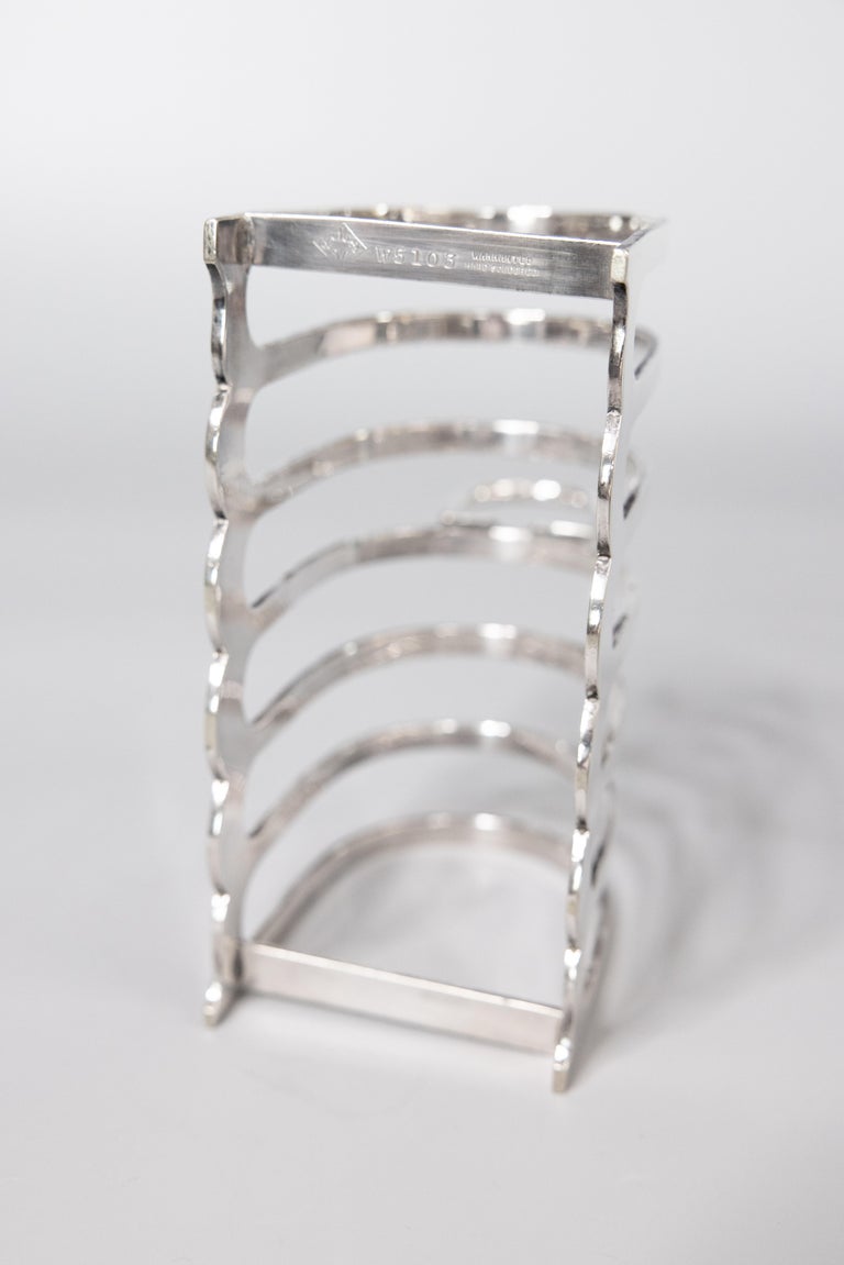 Art Deco English Mappin and Webb Silver Plate Toast Rack For Sale at ...