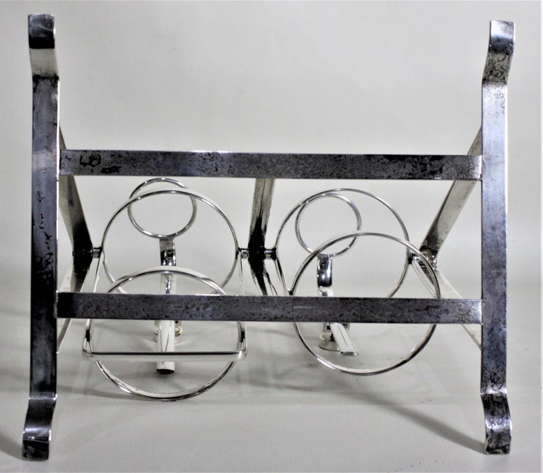 Art Deco English Silver Plated Decanter Stand or Tipping Liquor Bottle ...