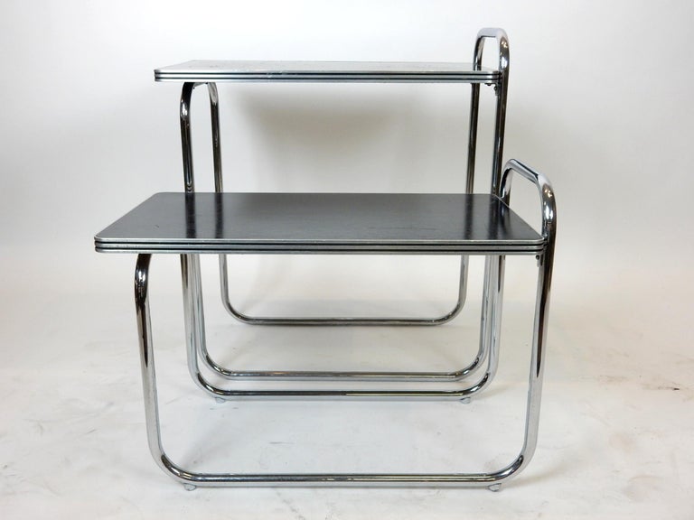 Art Deco Era Chrome Nesting Tables Gilbert Rohde design for Troy ...