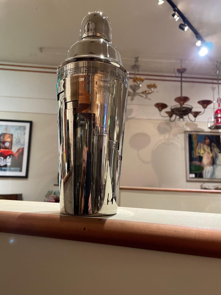 Art Deco Era Dial-a-Drink Cocktail Shaker For Sale at 1stDibs