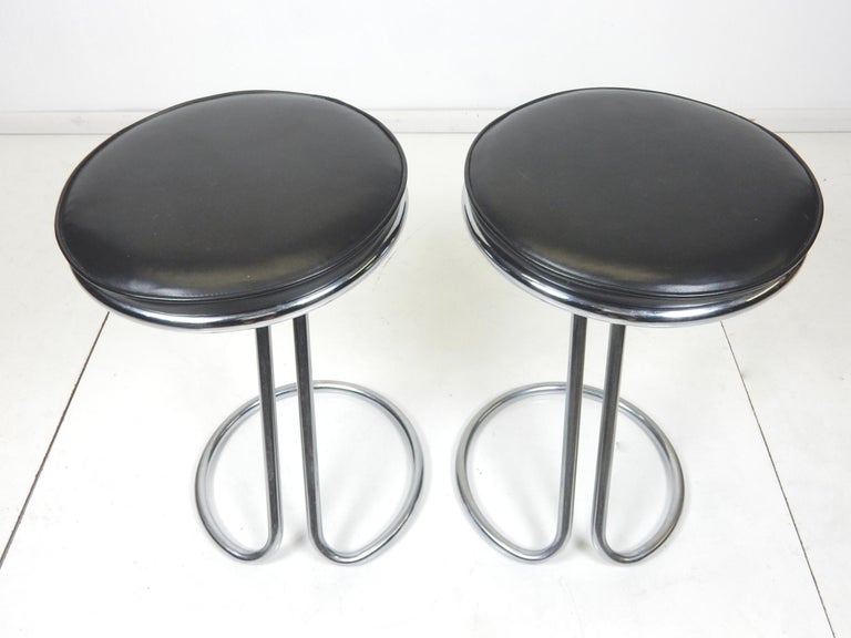 Art Deco Era Gilbert Rohde Design Z Bar Stools by Troy Sunshade at 1stDibs
