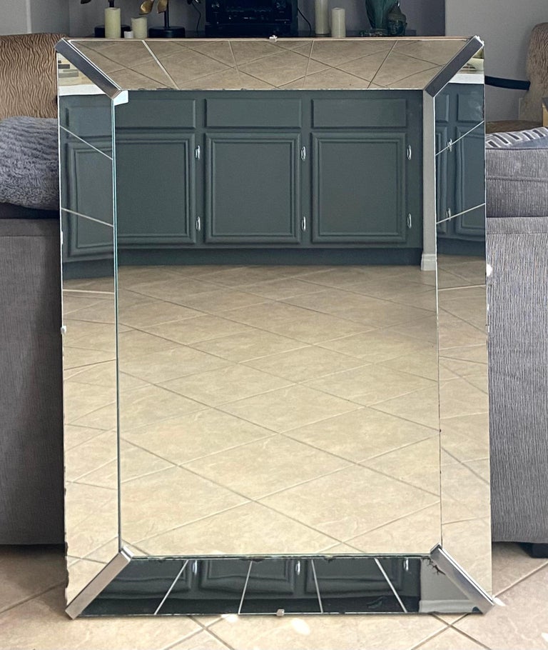 Art Deco Etched Shadow Box Wall Mirror at 1stDibs | etched mirror art