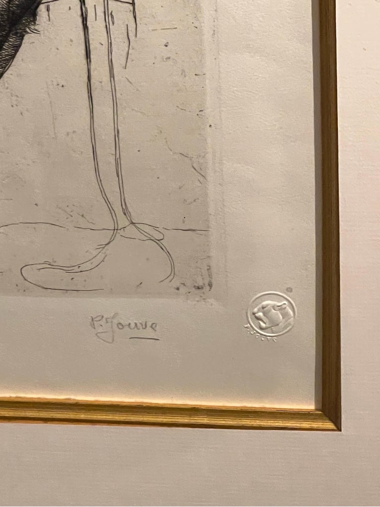 Art Deco Etching a Tangi au Repos by Paul Jauvé For Sale at 1stDibs