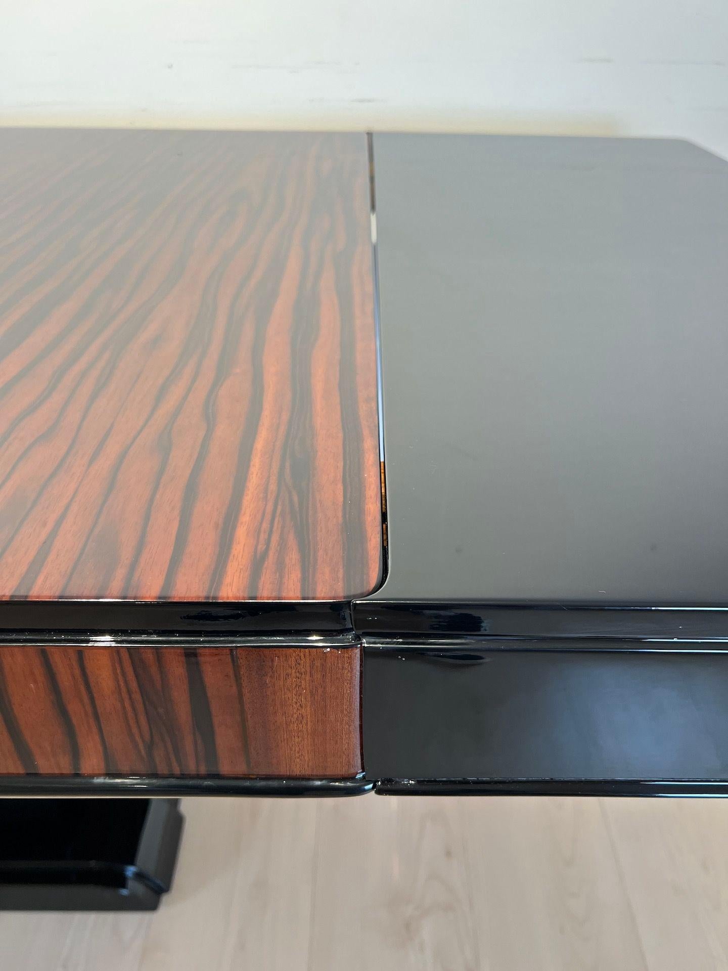 Art Deco Expandable Dining Room Set with 8 Chairs, Makassar, France ...