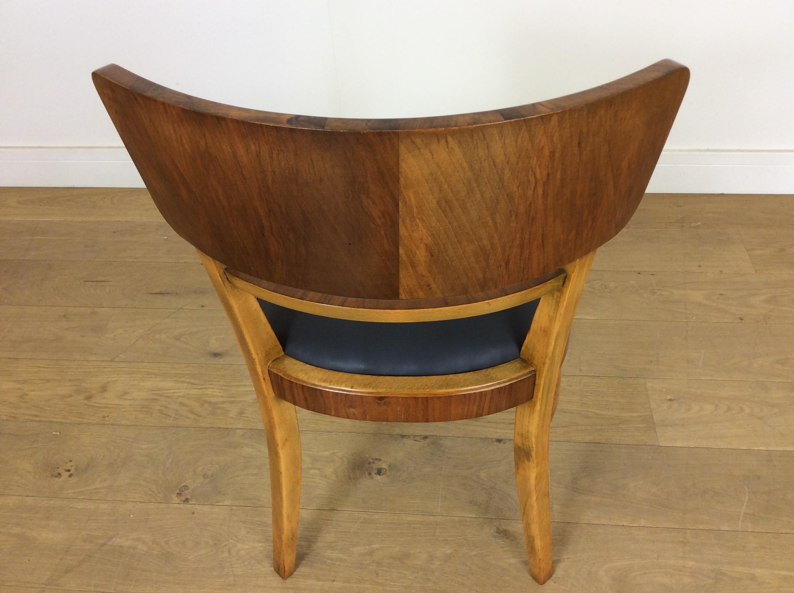 Art Deco Extendable Dining Table and Six Chairs by Jindrich Halabala ...