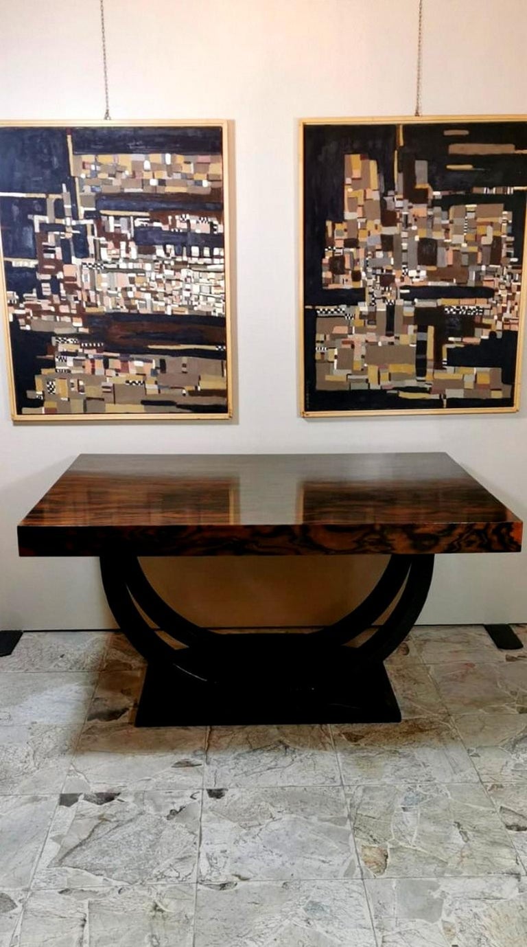 Art Deco Extendable Dining Table In Zebrano Wood France, 1920 at ...
