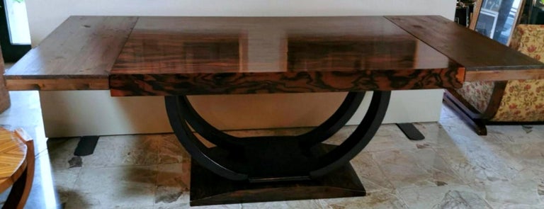Art Deco Extendable Dining Table In Zebrano Wood France, 1920 at ...