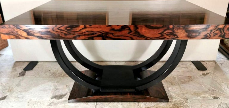 Art Deco Extendable Dining Table In Zebrano Wood France, 1920 at ...