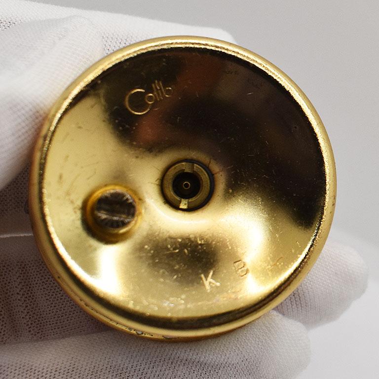 Art Deco Faceted Glass Crystal Table Lighter with Lion Crest by Calibri ...