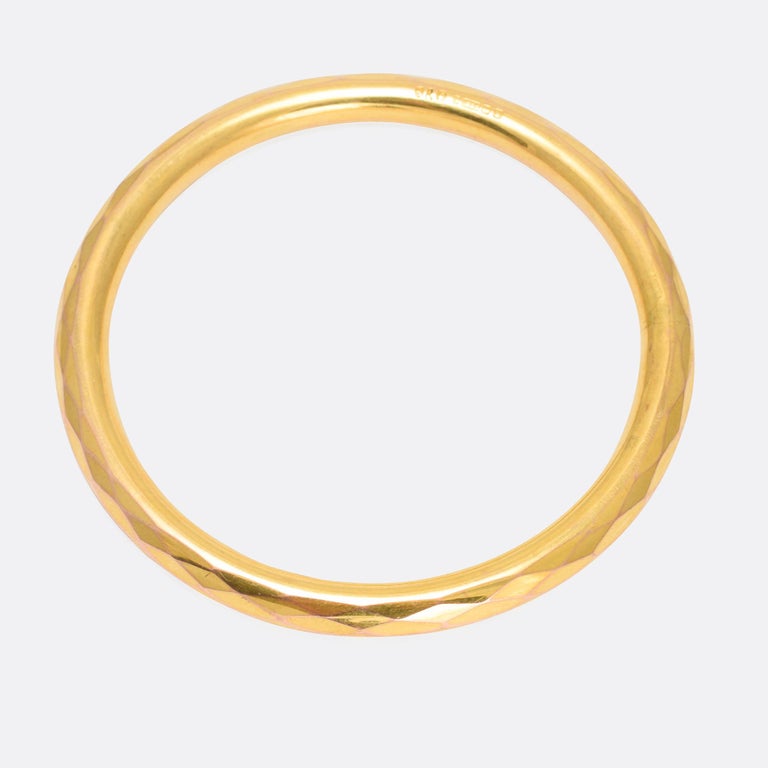 Art Deco Faceted Gold Upper Arm Bangle at 1stDibs | upper arm bangle ...