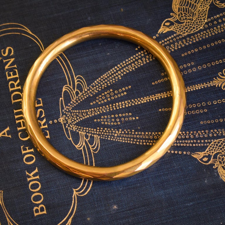 Art Deco Faceted Gold Upper Arm Bangle at 1stDibs | upper arm bangle ...