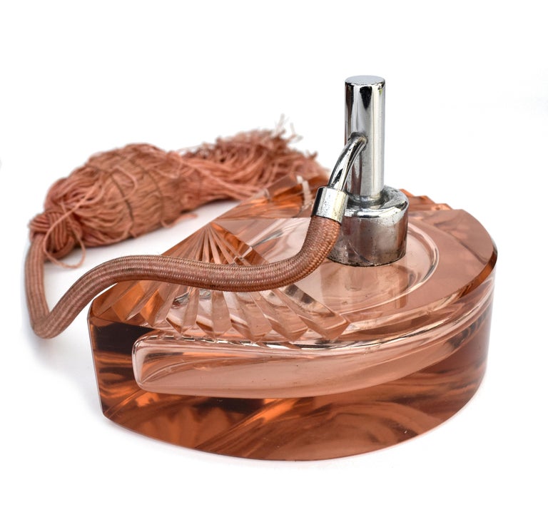 Art Deco 'Fan' Design Cut Glass Perfume Atomizer, circa 1930 For Sale ...