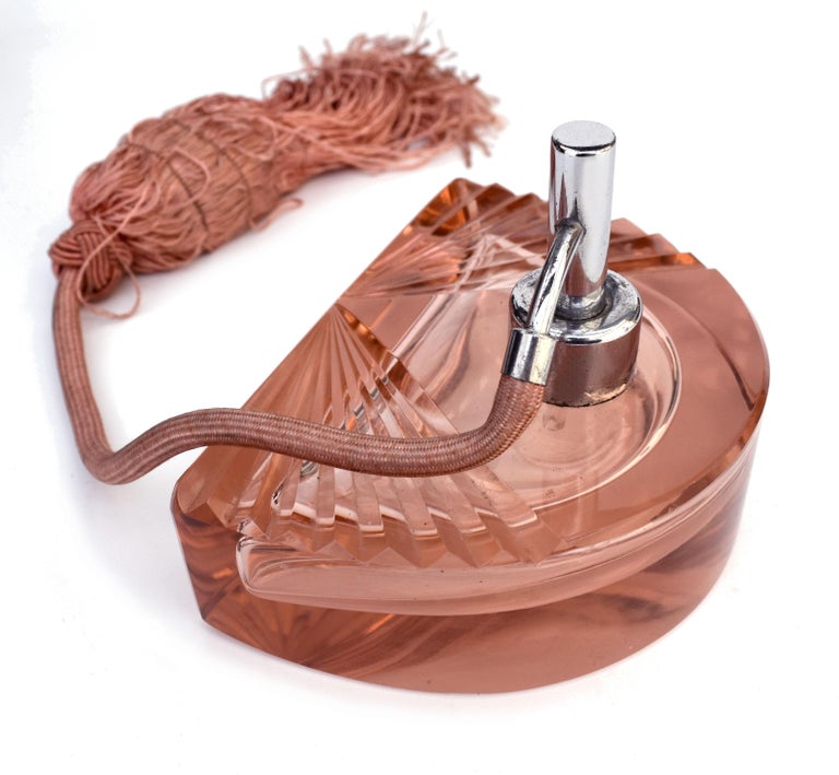 Art Deco 'Fan' Design Cut Glass Perfume Atomizer, circa 1930 For Sale ...