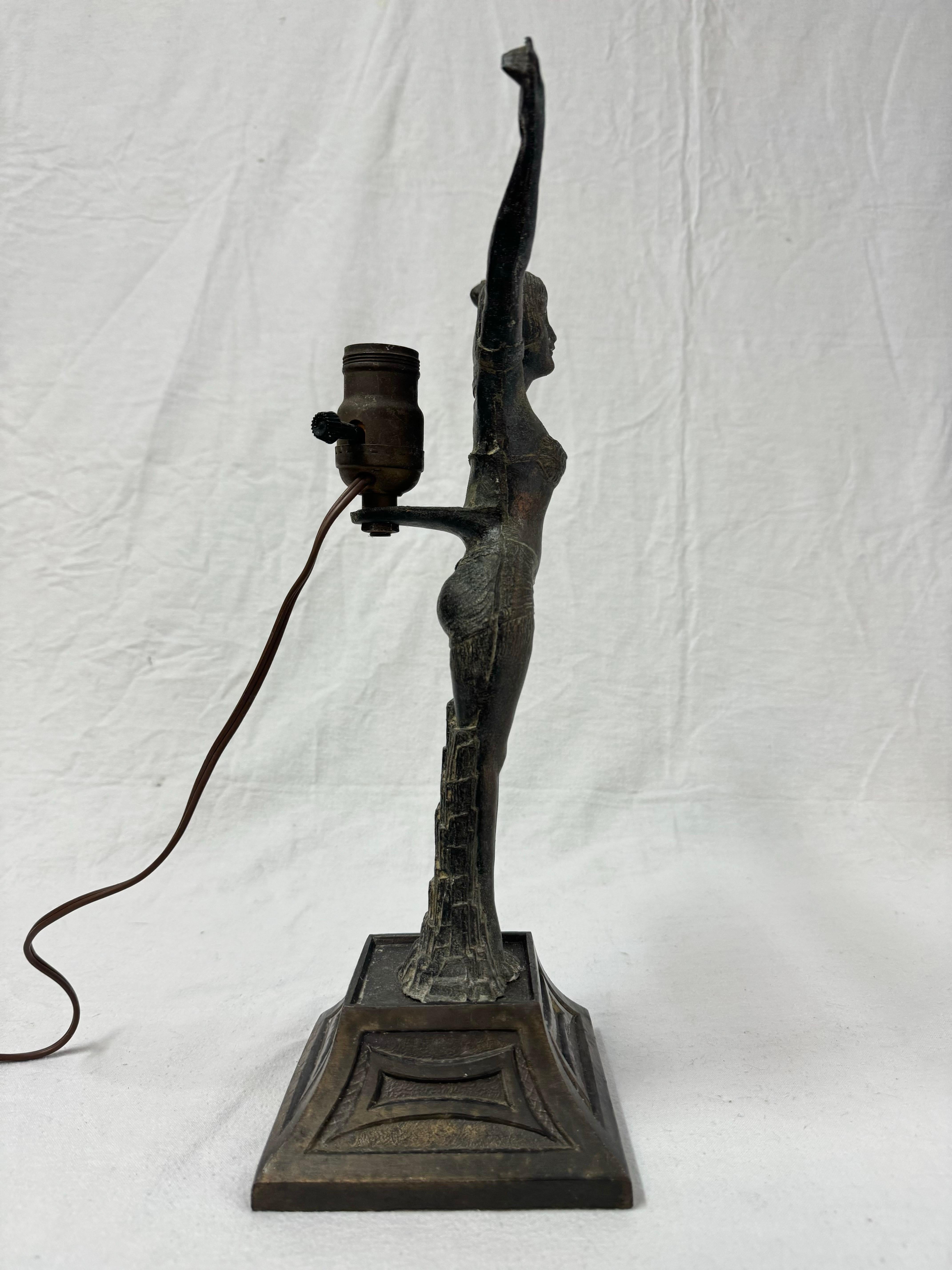 Art Deco Female Dancer Lamp For Sale at 1stDibs