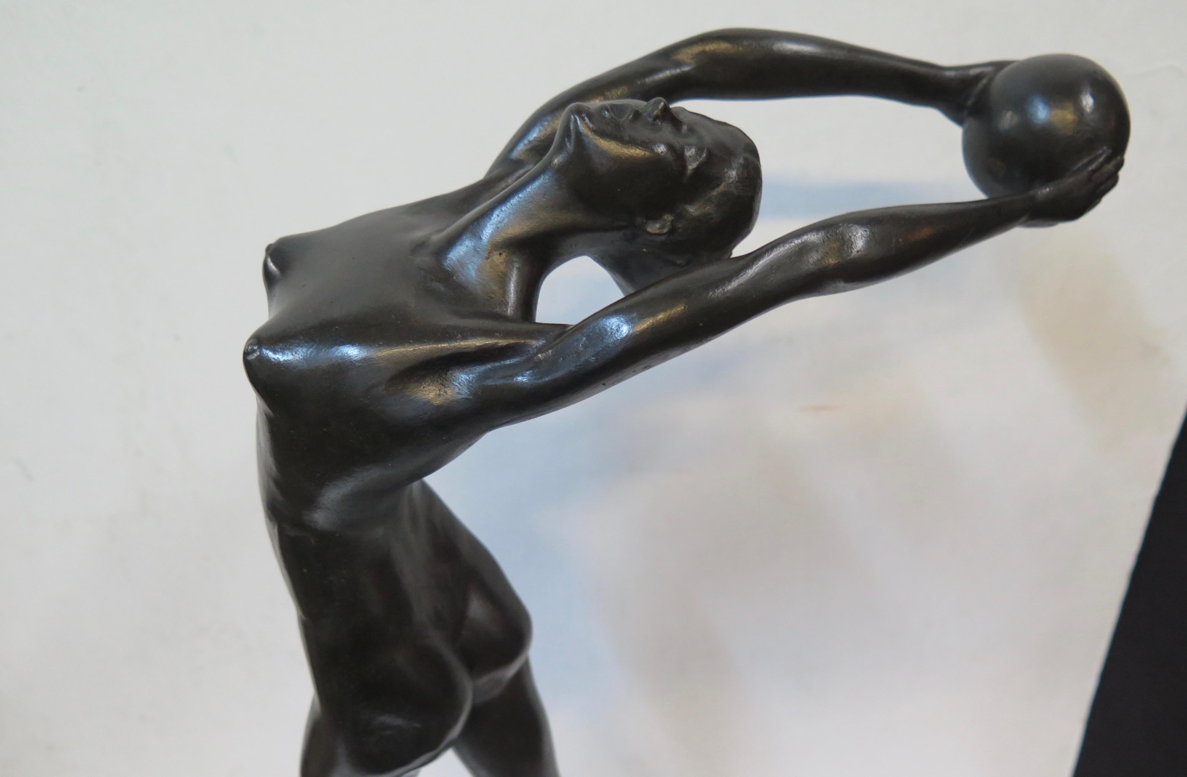 Art Deco Figural Bronze by Olive Kooken For Sale at 1stDibs