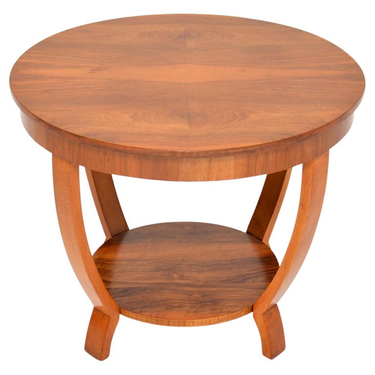 Art Deco Figured Walnut Occasional Coffee Table at 1stDibs