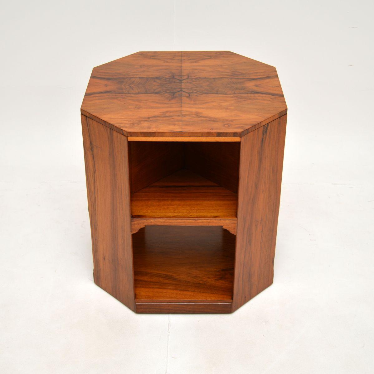 Art Deco Figured Walnut Occasional Table For Sale at 1stDibs