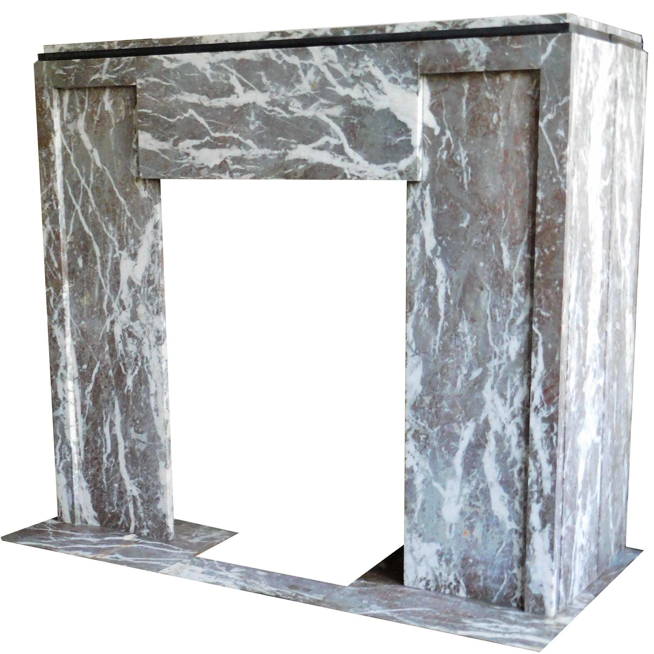 Art Deco Marble Fireplace For Sale at 1stDibs