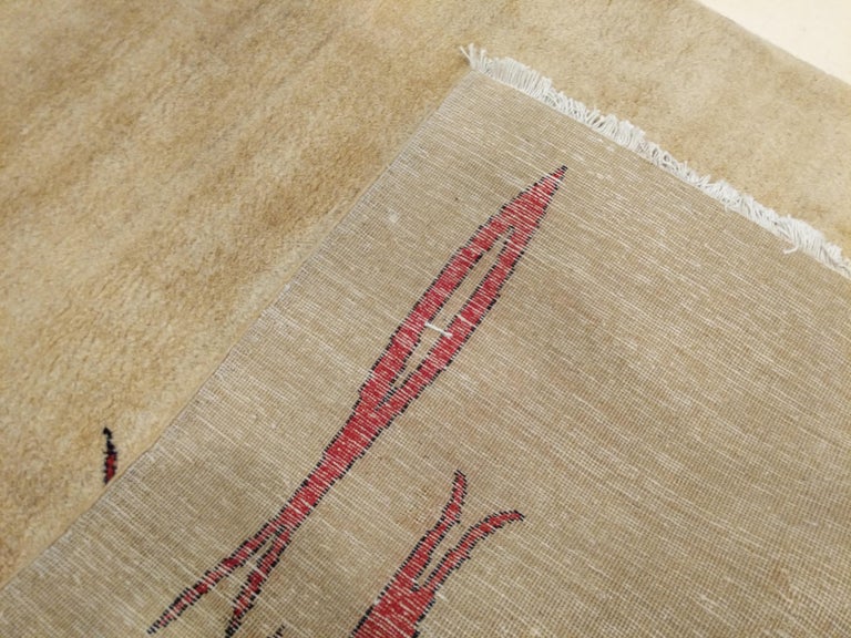 Art Deco Fish Design Ivory Modernist Runner Rug For Sale at 1stDibs ...