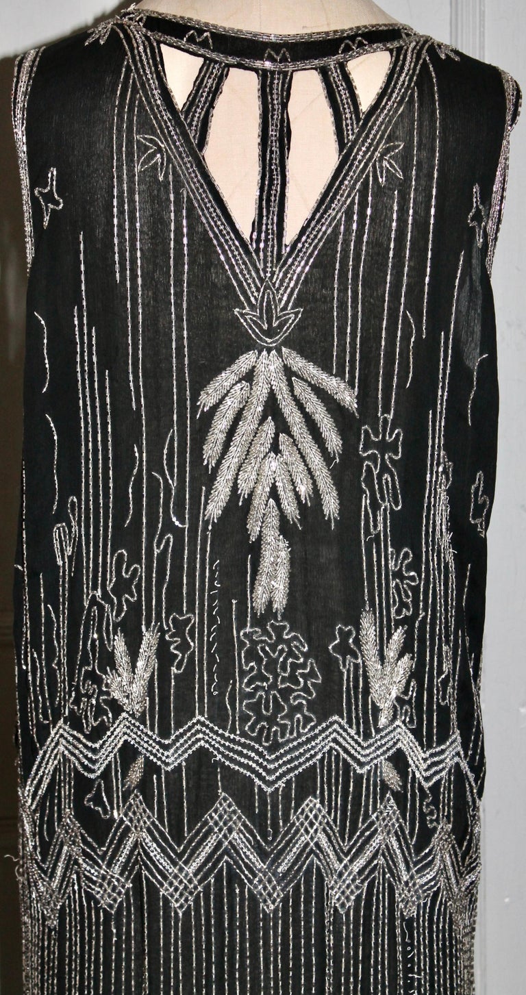 Art Deco 'Flapper' Beaded Cocktail Dress For Sale at 1stDibs
