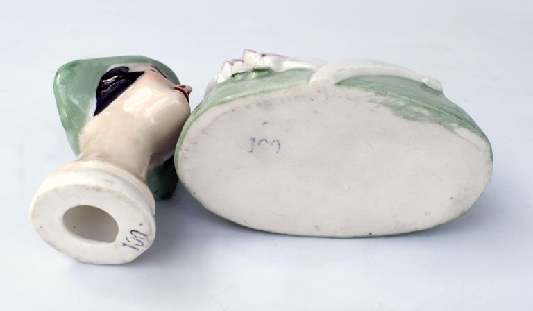 Art Deco Flapper Powder Puff Doll and Stand by Fasold and Stuach, C1930 ...