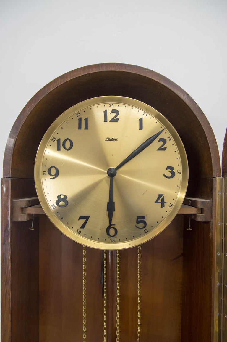 Art Deco Floor Clock by Kieninger, 1940s For Sale at 1stDibs