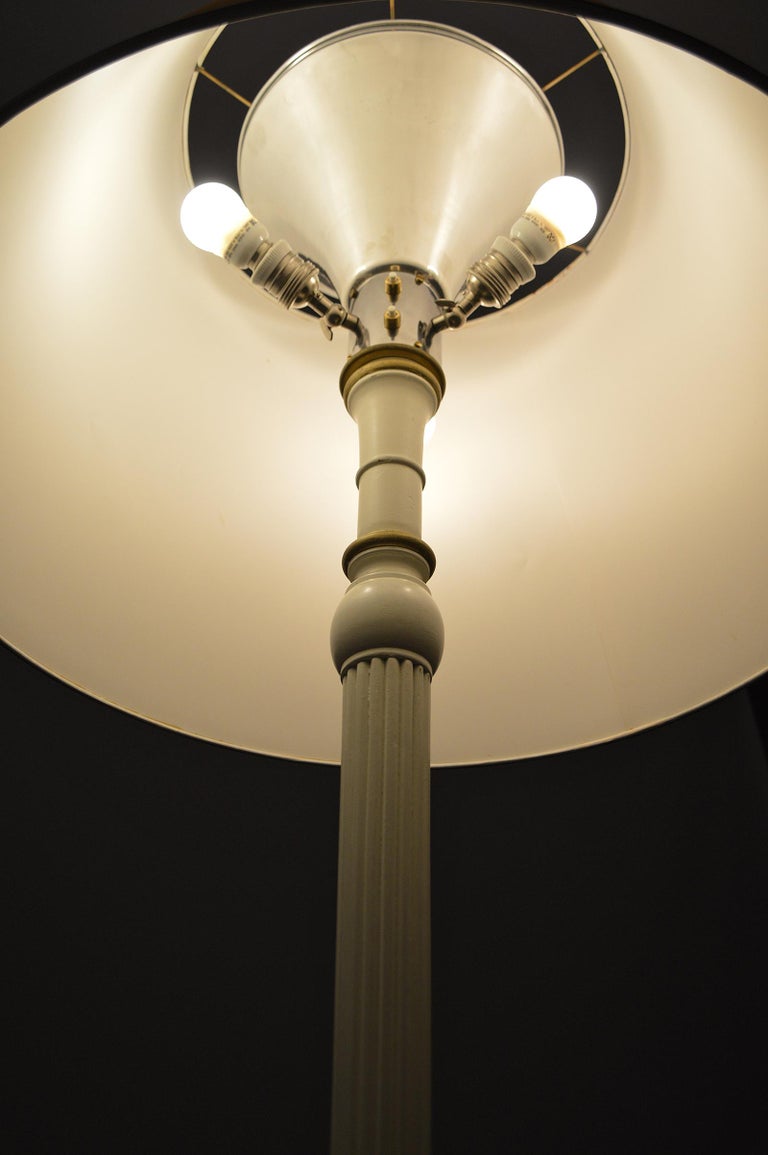 Art Deco Floor Lamp in Painted Wood, France, circa 1925 For Sale at 1stDibs