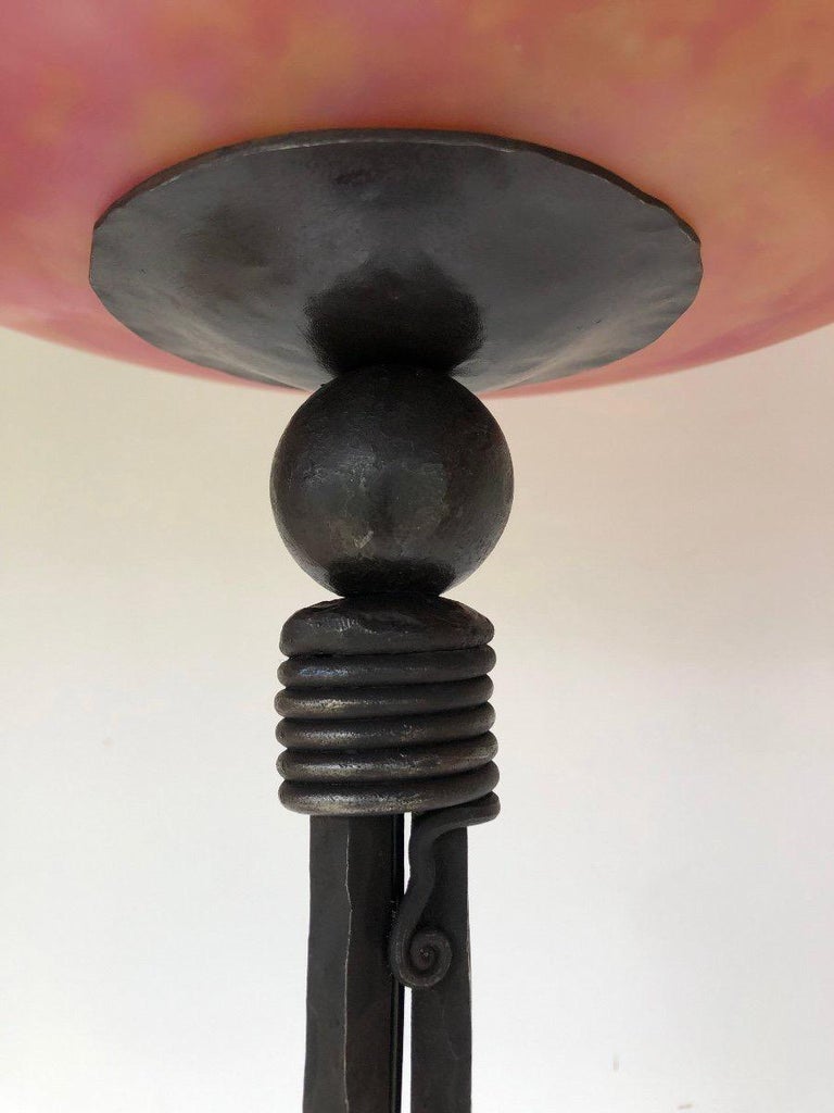 Art Deco Floor Lamp Paul Kiss And Daum Nancy For Sale at 1stDibs
