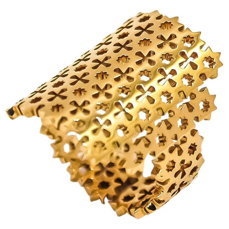 Art Deco Style Florentine Style Ring of Florence in 18kt Yellow Gold ...