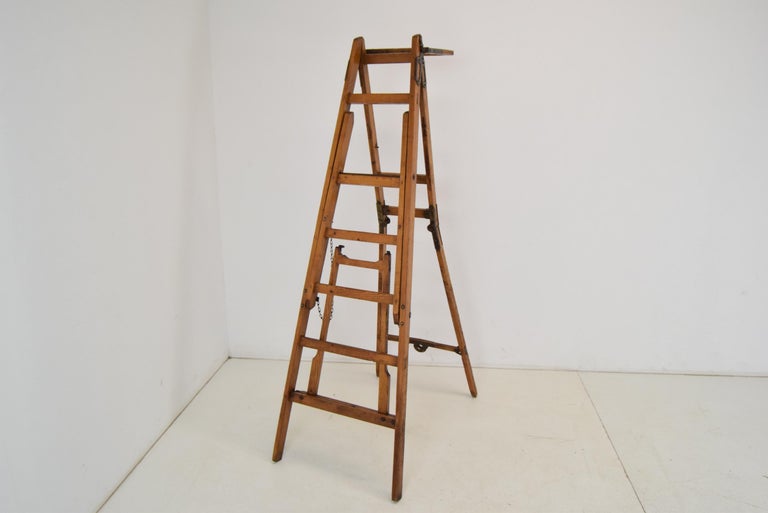 Art deco Folding Library steps or Ladder,1920's. For Sale at 1stDibs