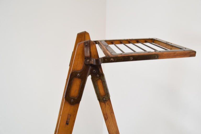 Art Deco Folding Library Steps or Ladder, 1920's For Sale at 1stDibs