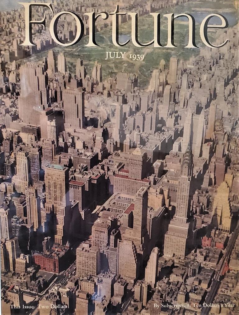 Art Deco Fortune Magazine Cover July 1939, Manhattan Skyline For Sale ...