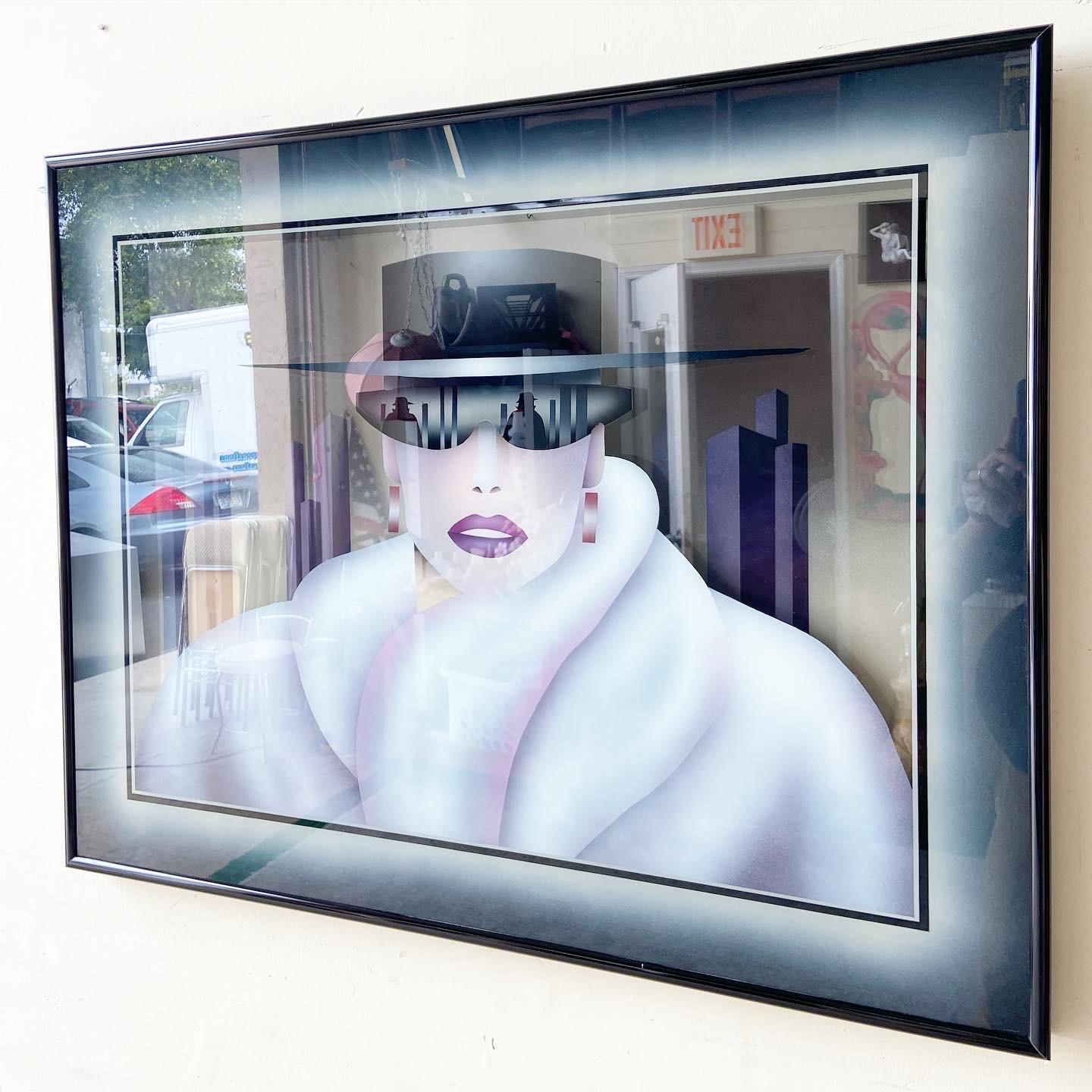 Art Deco Framed Glass Print by Erik Freyman For Sale at 1stDibs