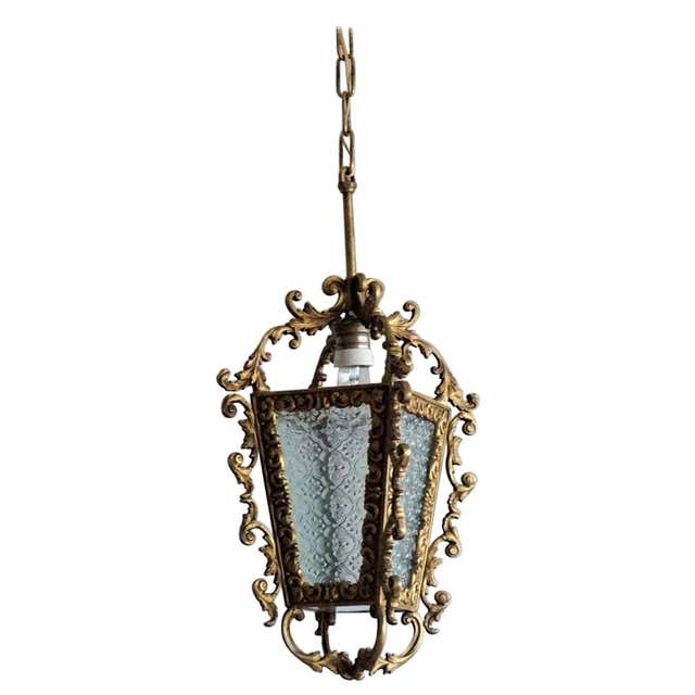 Rare Art Deco Molded Glass Pendant For Sale At 1stdibs