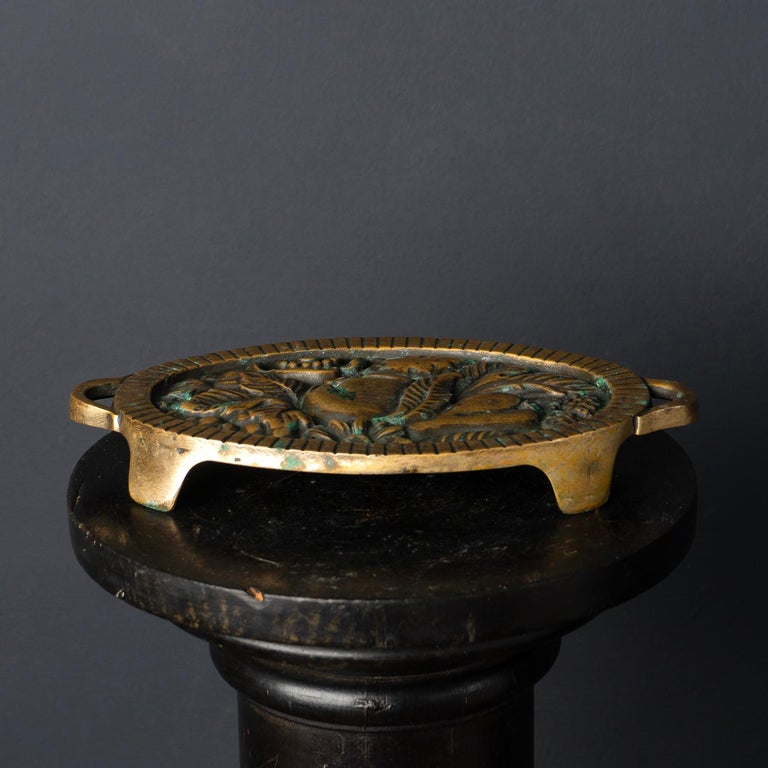 Art Deco French Cast Bronze Trivet with Fruit Design, C. 1930s For Sale ...