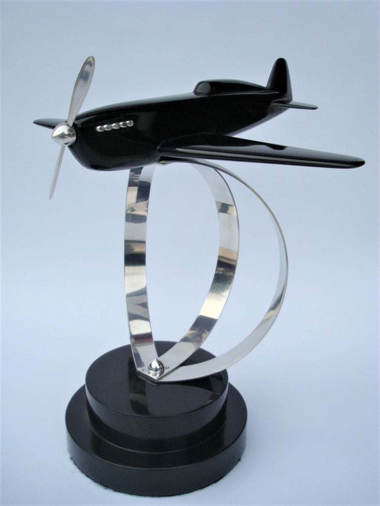 Art Deco French Caudron, Renault Desk Airplane Model, Late 1930´s For ...