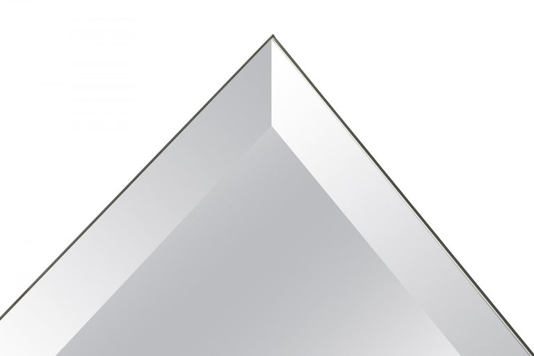 Art Deco French Cheval / Wall Macassar Ebony-Encased Zigzag Pentagon ...