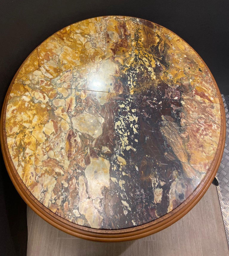 Art Deco French Diningtable, Dest Table, Marble and Loupe Mercier ...