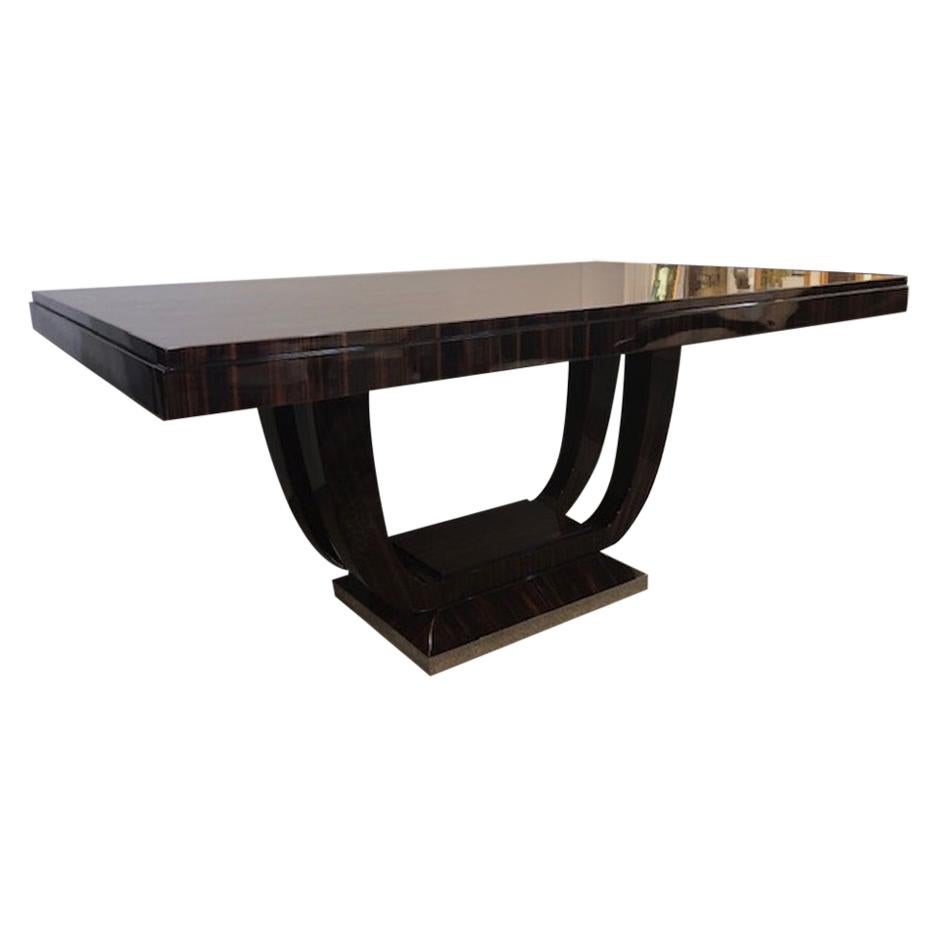 Art Deco French Dinning Table in Walnut Wood at 1stDibs